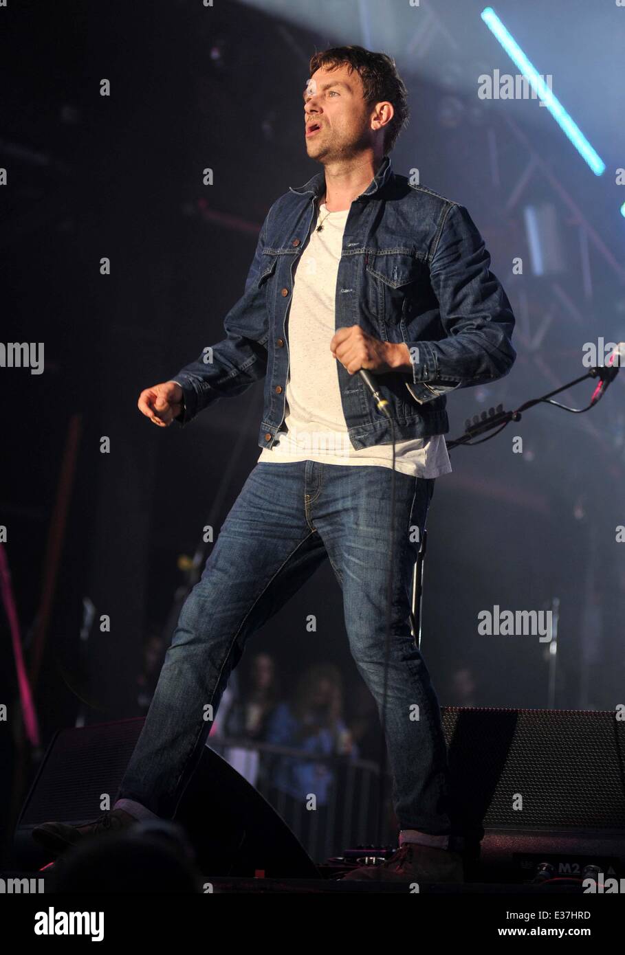 Blur performing live at the Royal Hospital Featuring: Damon Albarn,Blur ...