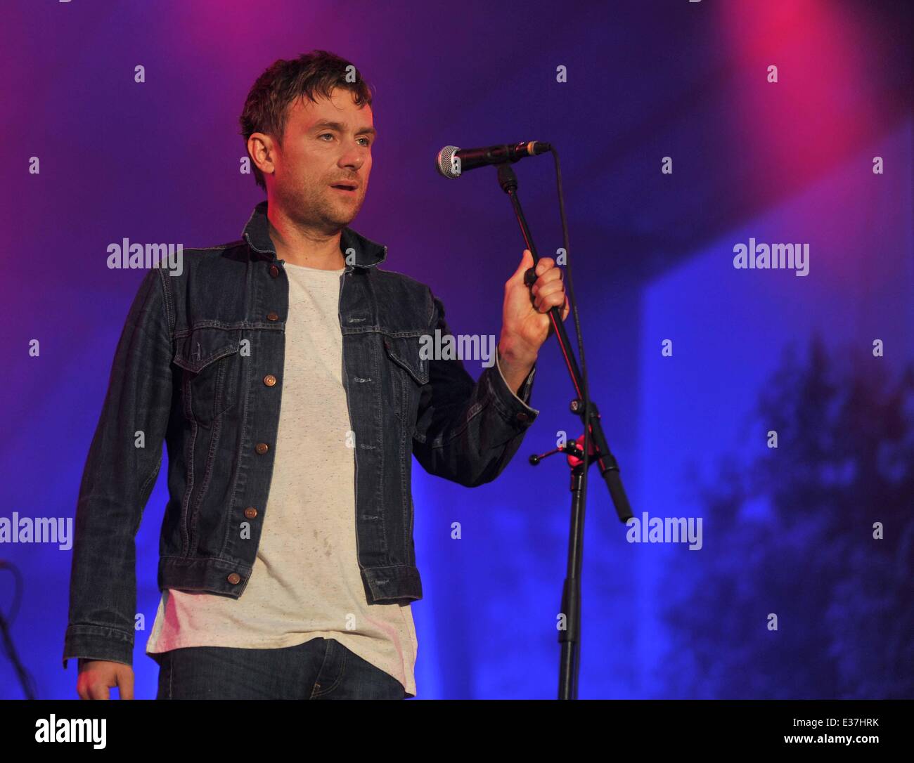 Blur performing live at the Royal Hospital Featuring: Damon Albarn,Blur ...