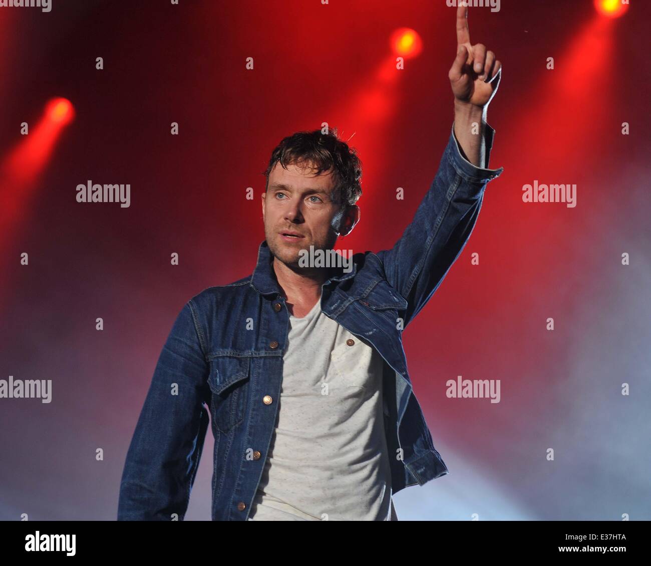 Blur performing live at the Royal Hospital Featuring: Damon Albarn,Blur ...