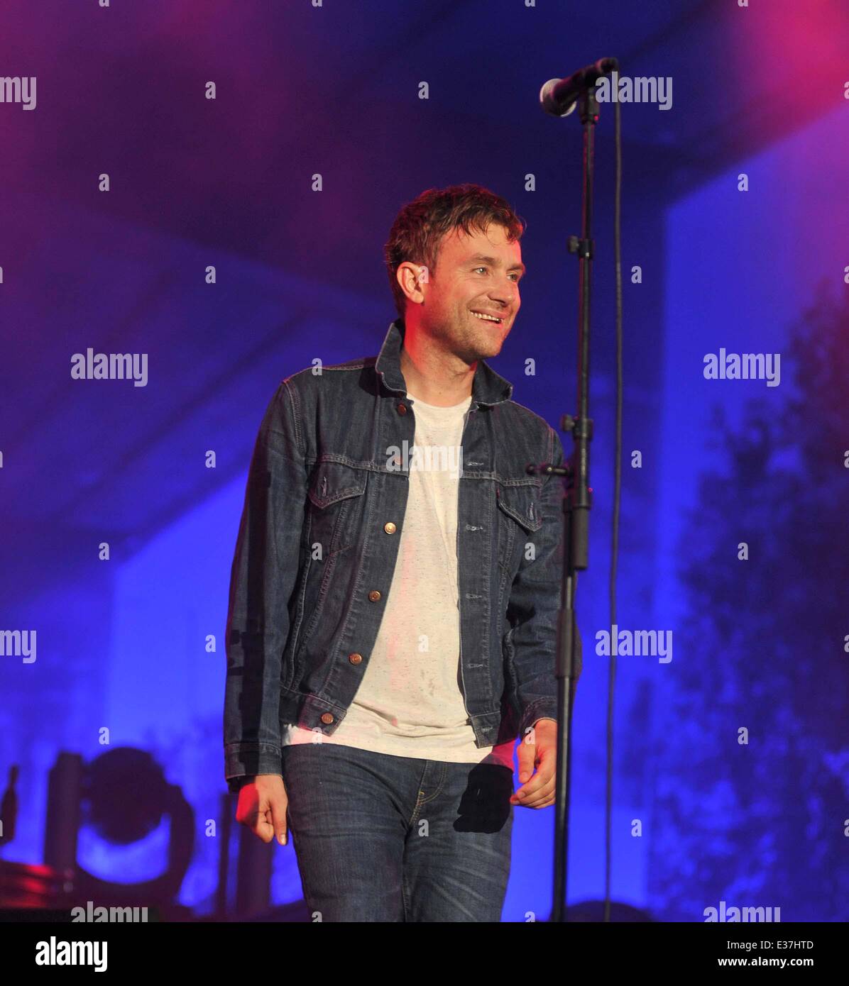 Blur performing live at the Royal Hospital Featuring: Damon Albarn,Blur ...