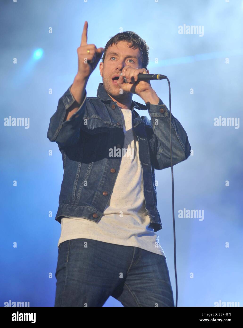 Blur performing live at the Royal Hospital Featuring: Damon Albarn,Blur ...
