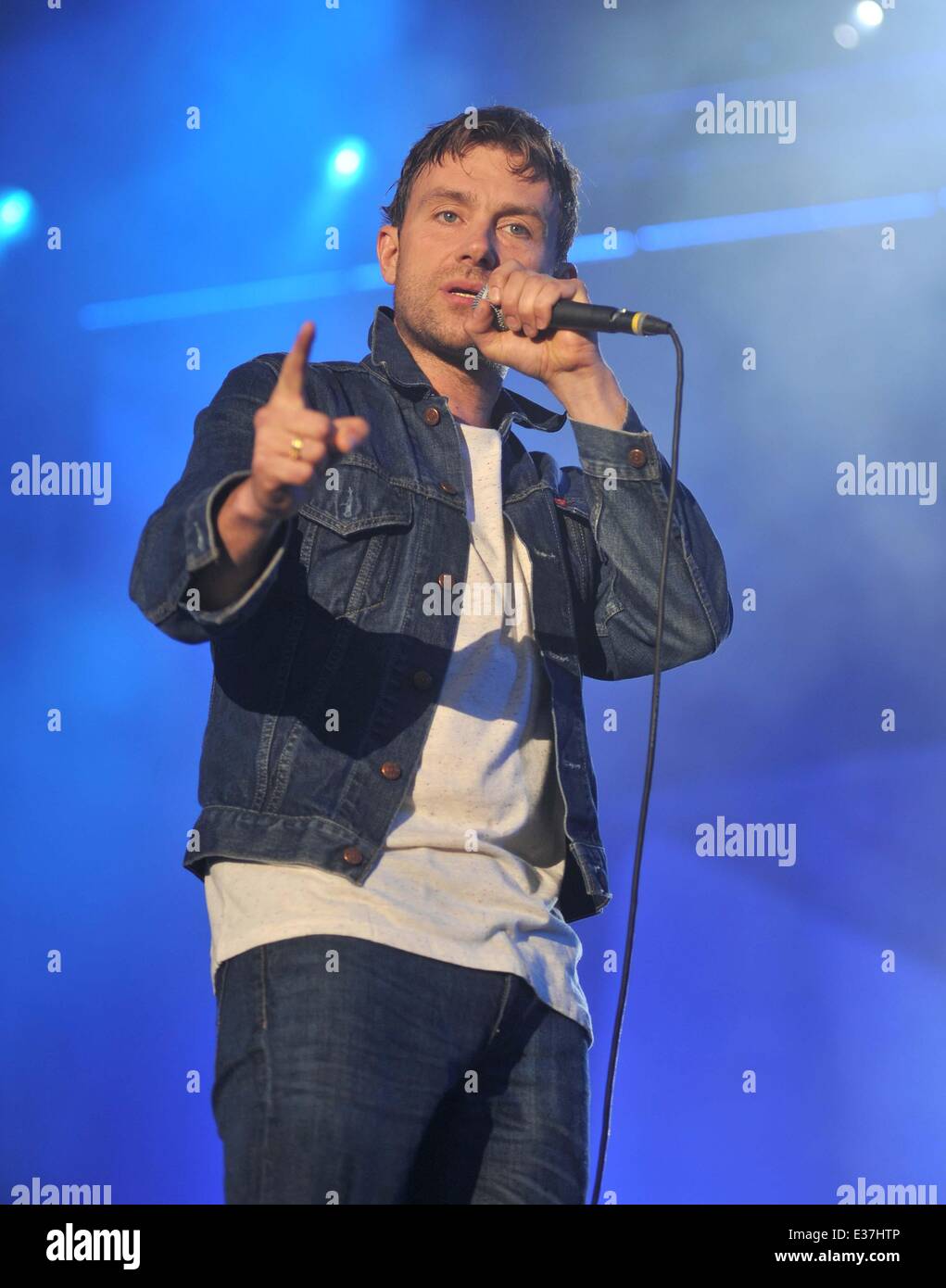 Blur performing live at the Royal Hospital Featuring: Damon Albarn,Blur ...