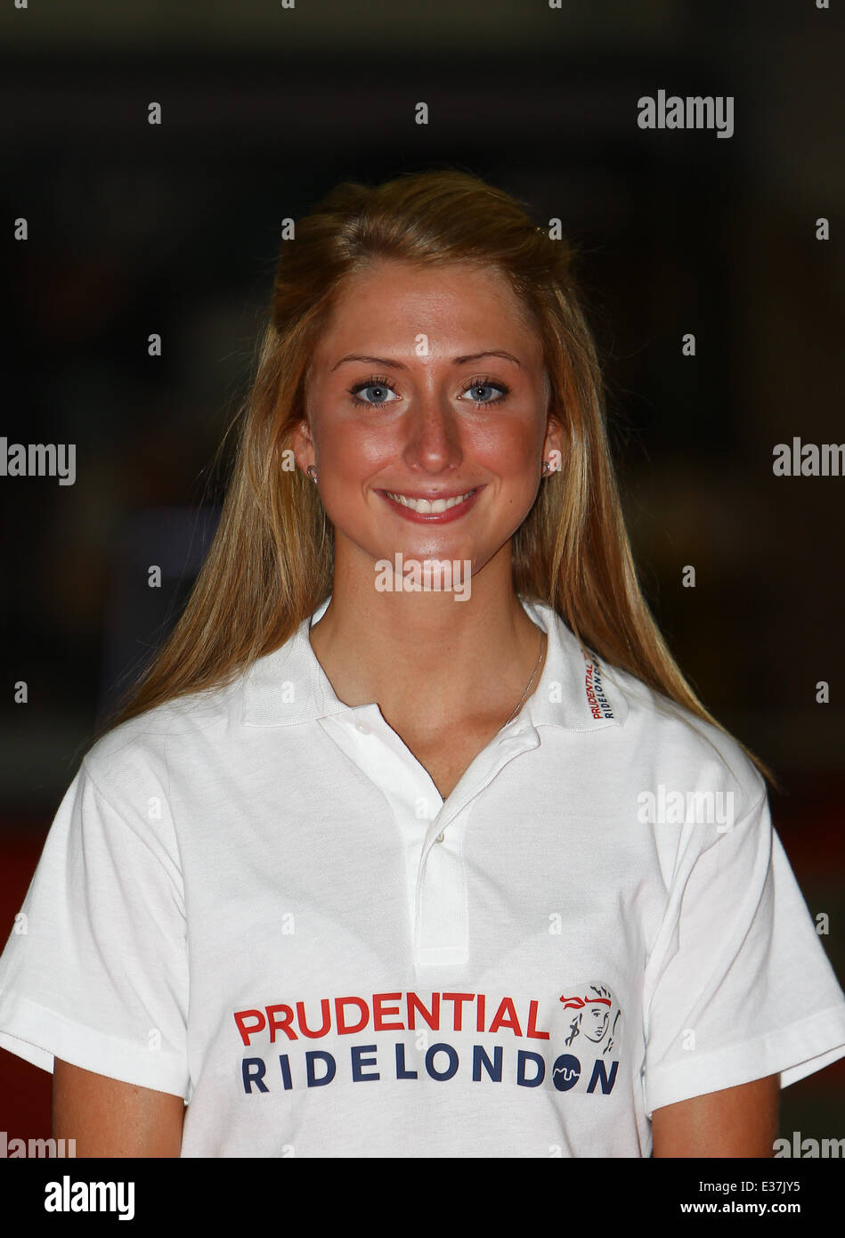 Laura Trott attends a photo call for the Prudential Ride London at the ...