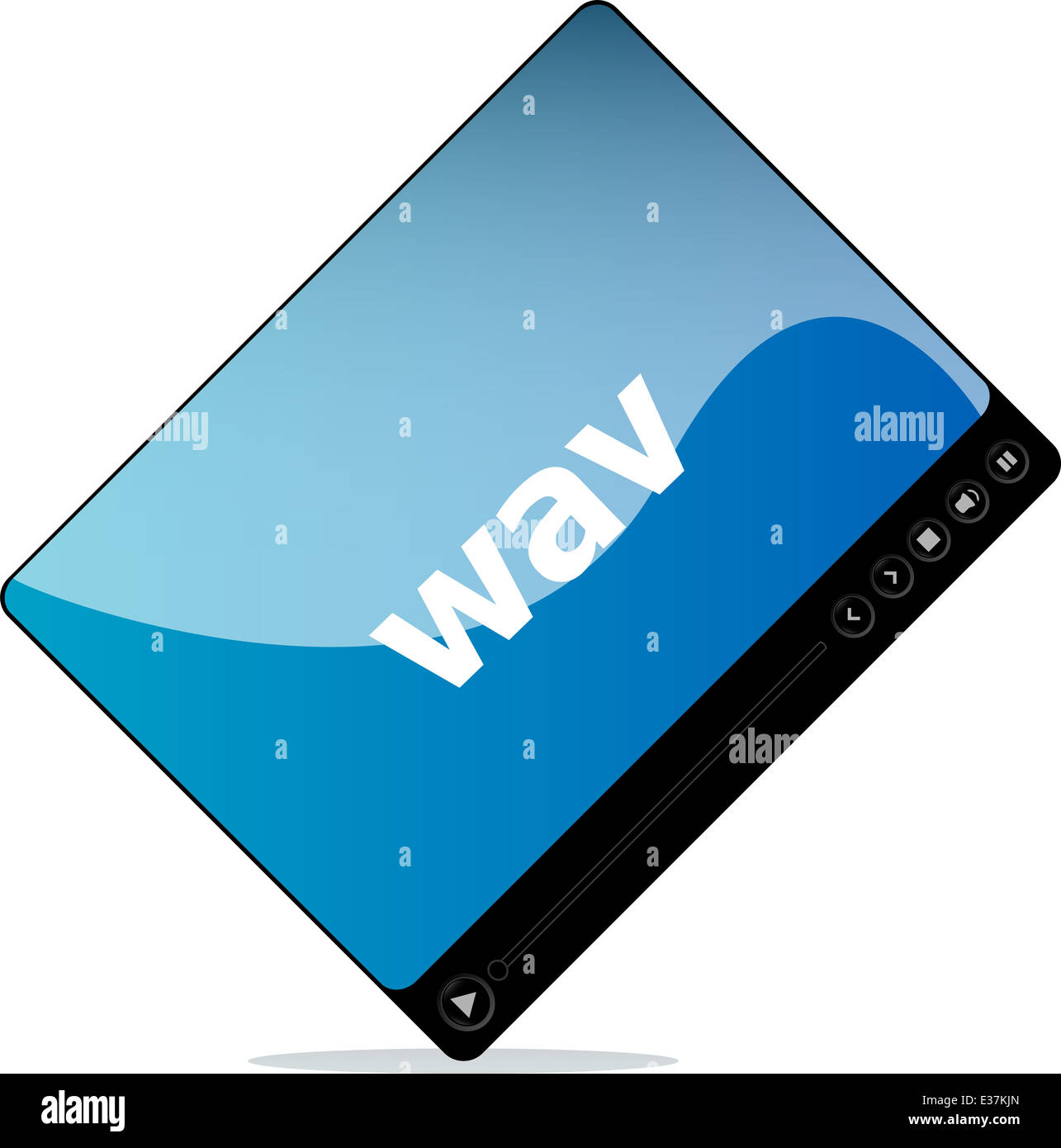 wav on media player interface Stock Photo - Alamy