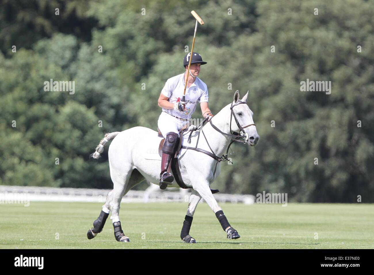 Prince William and Prince Harry play polo at the Audi Polo day at ...