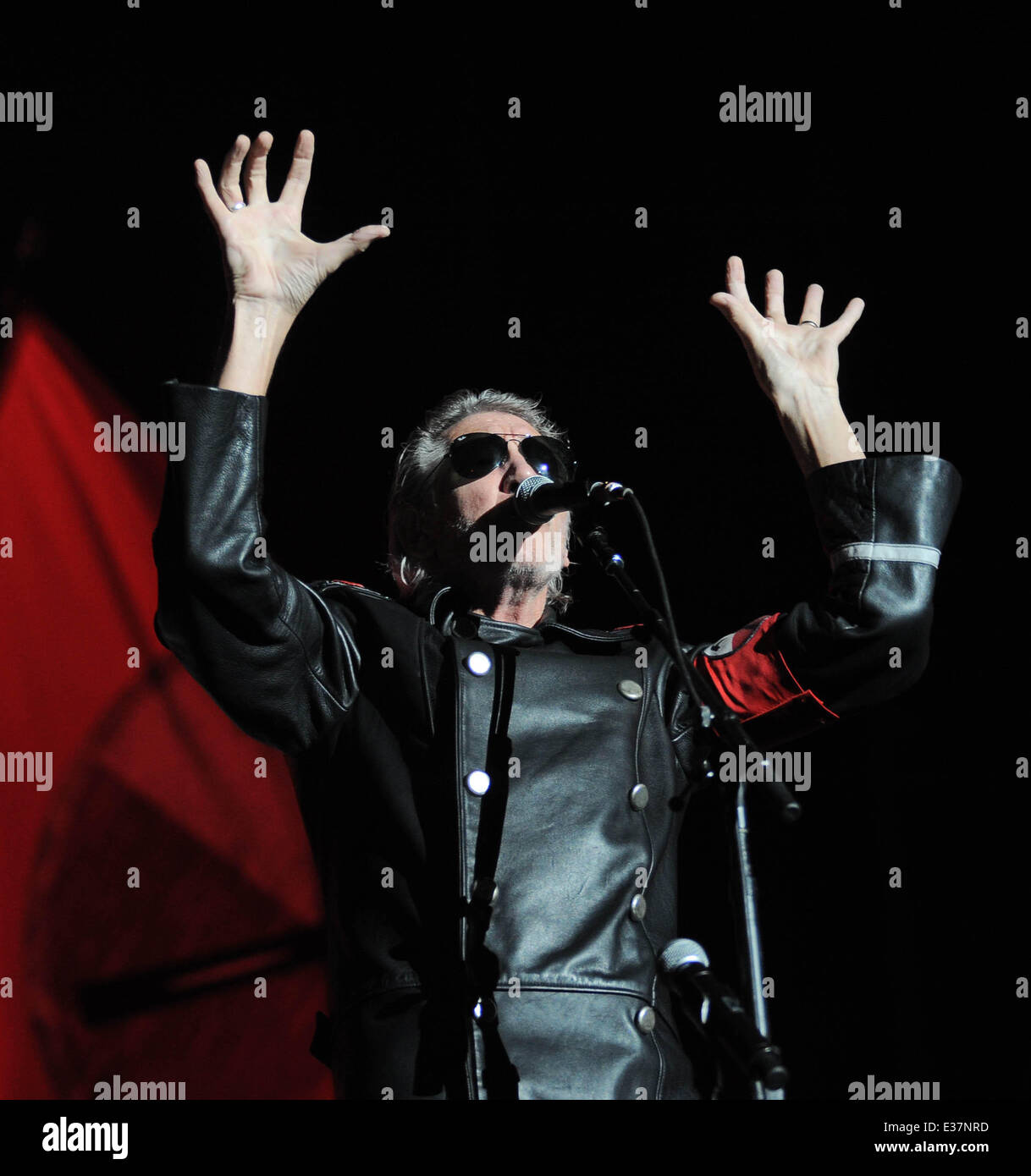 Roger Waters performs live in concert at the ITU Stadium Featuring ...