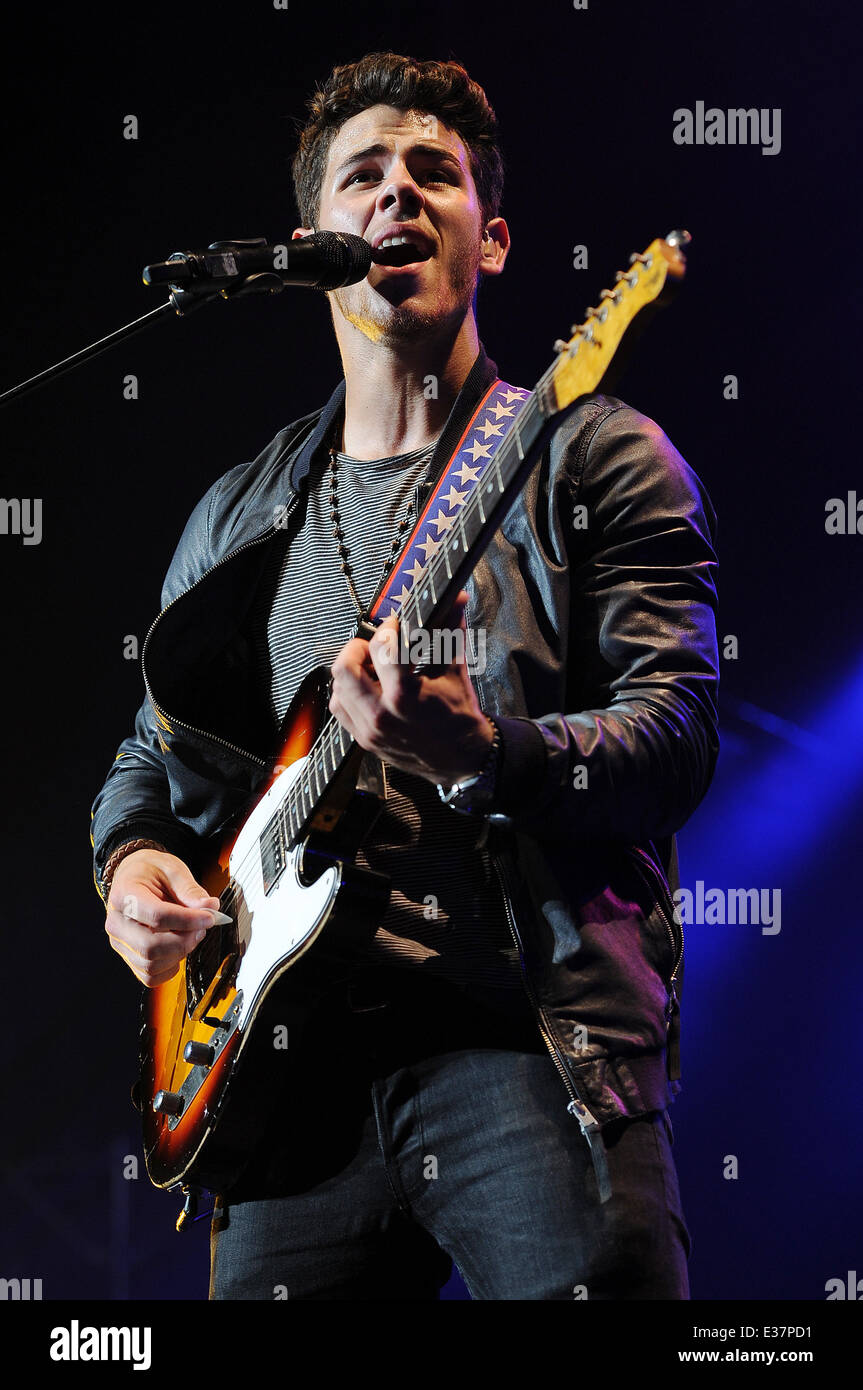 Jonas Brothers perform live as part of their international tour at ...