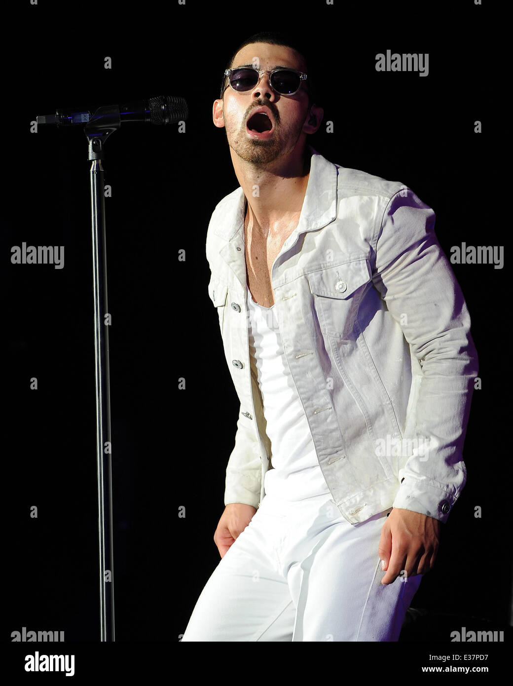 Jonas Brothers perform live as part of their international tour at ...