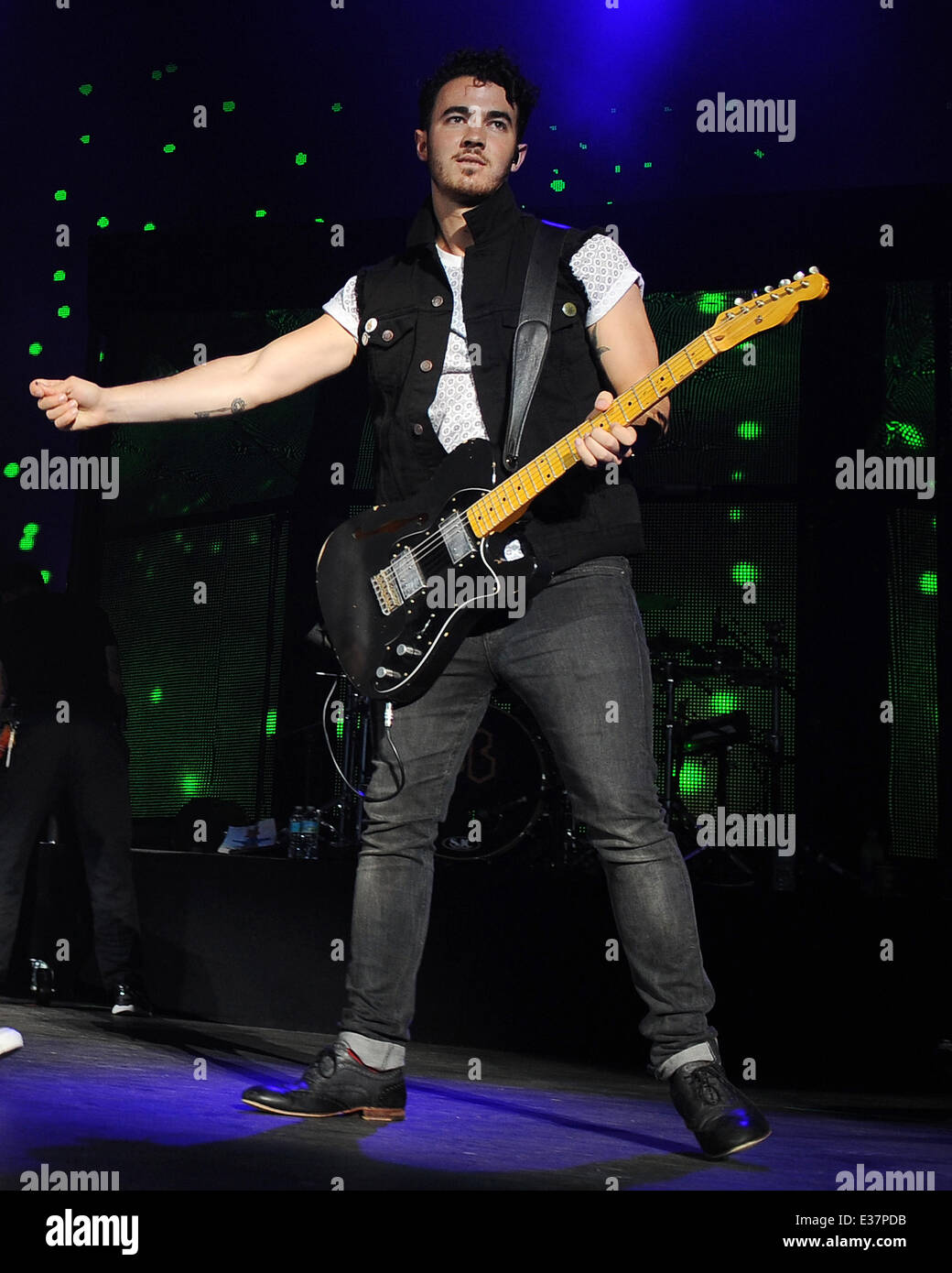 Jonas Brothers perform live as part of their international tour at ...
