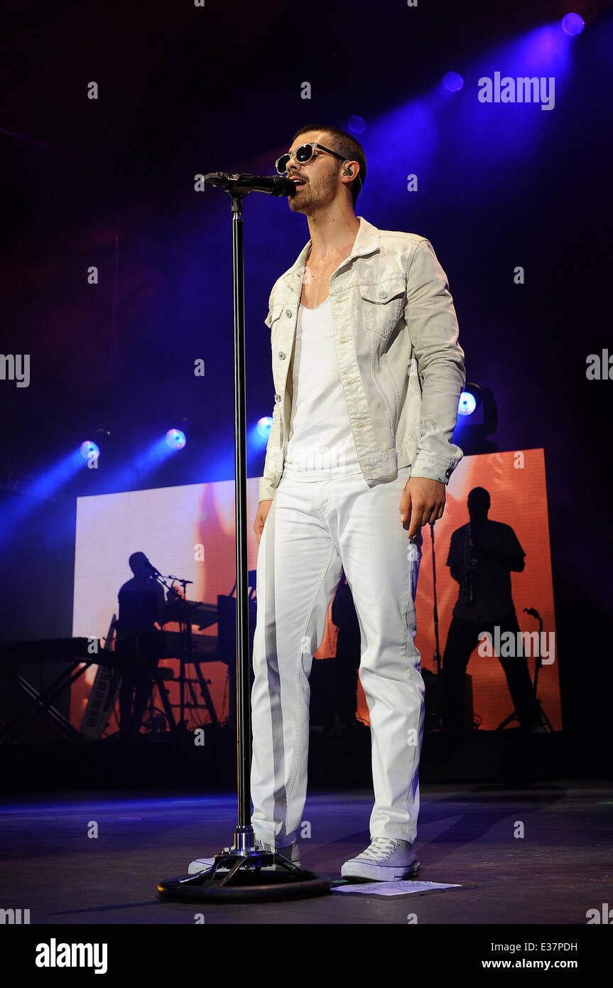 Jonas Brothers perform live as part of their international tour at ...