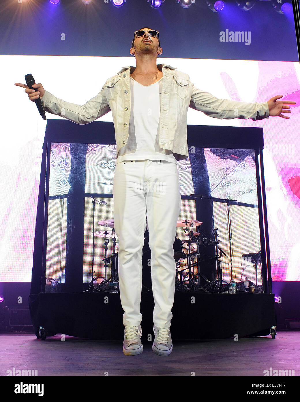 Jonas Brothers perform live as part of their international tour at ...