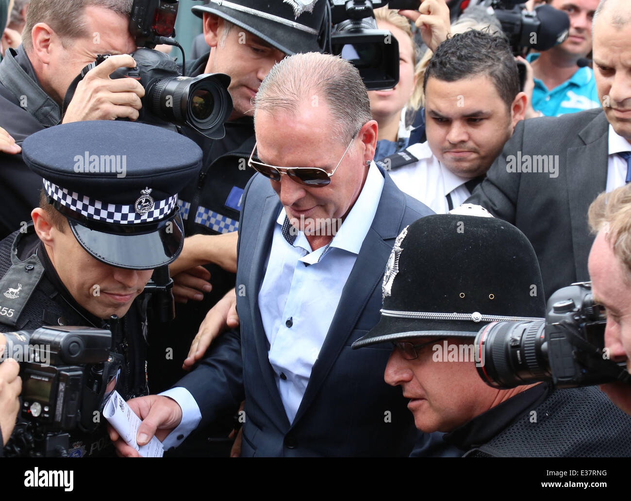 Paul Gascoigne leaving Stevenage Magistrates Court Featuring: Paul ...