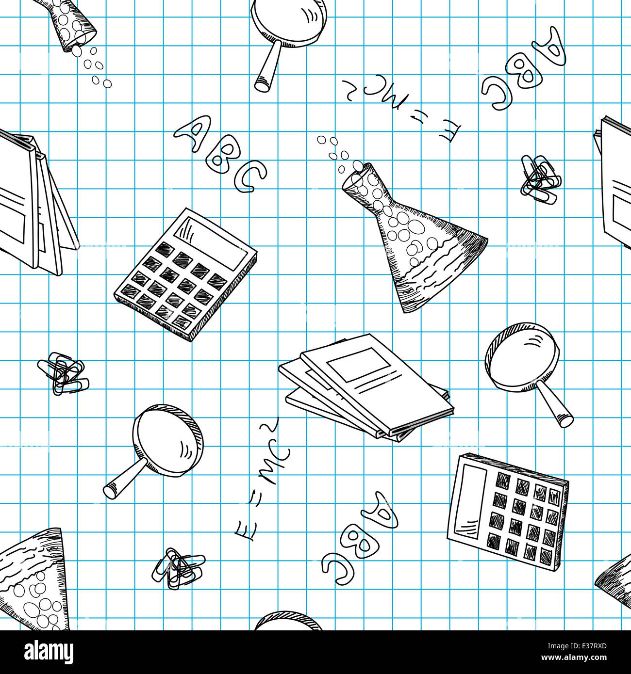 Back to school theme seamless background. Vector illustration Stock ...