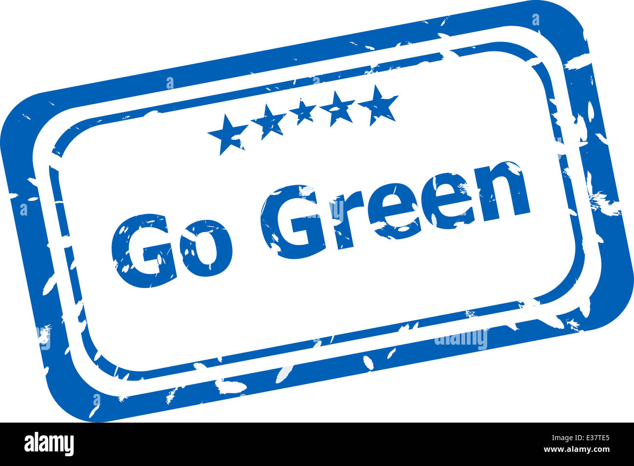 go green grunge rubber stamp isolated on white Stock Photo - Alamy