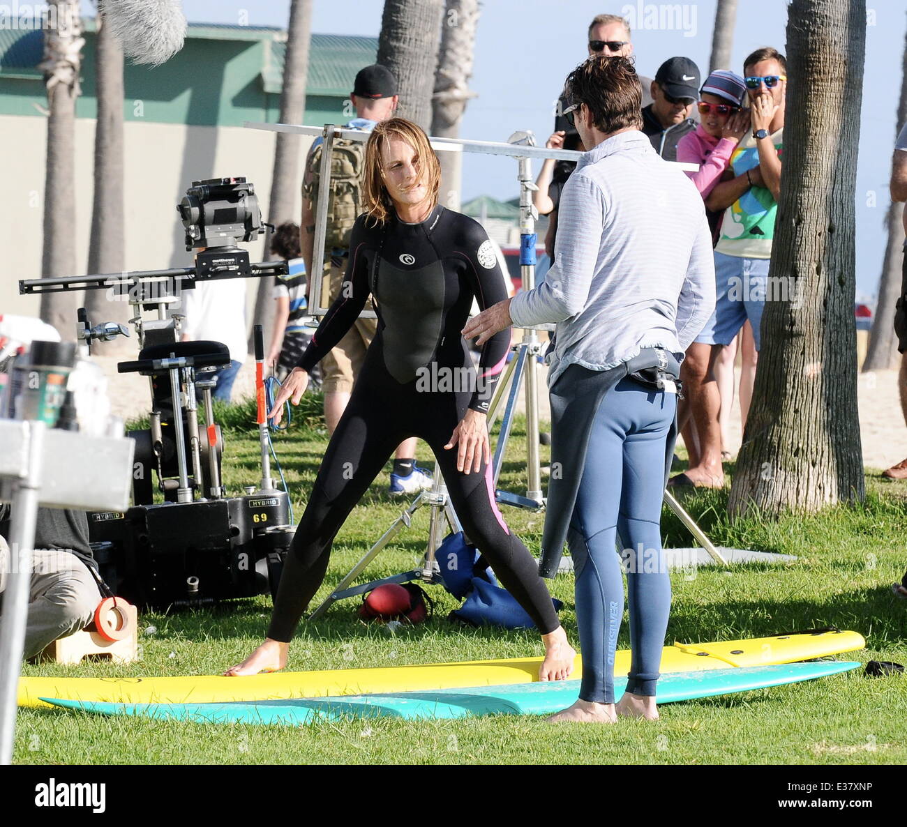 Actress Helen Hunt was spotted with Luke Wilson filming their new movie ...