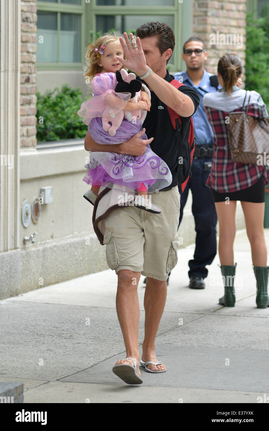 Jason Hoppy, still wearing his wedding band, takes his daughter Bryn ...