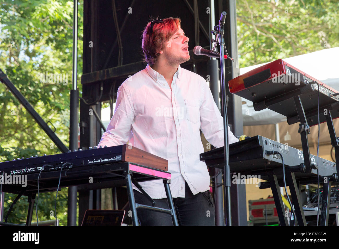 Dover, Delaware, USA. 22nd June, 2014. Musician BEN GEBERT of the band Haerts performs live at ...