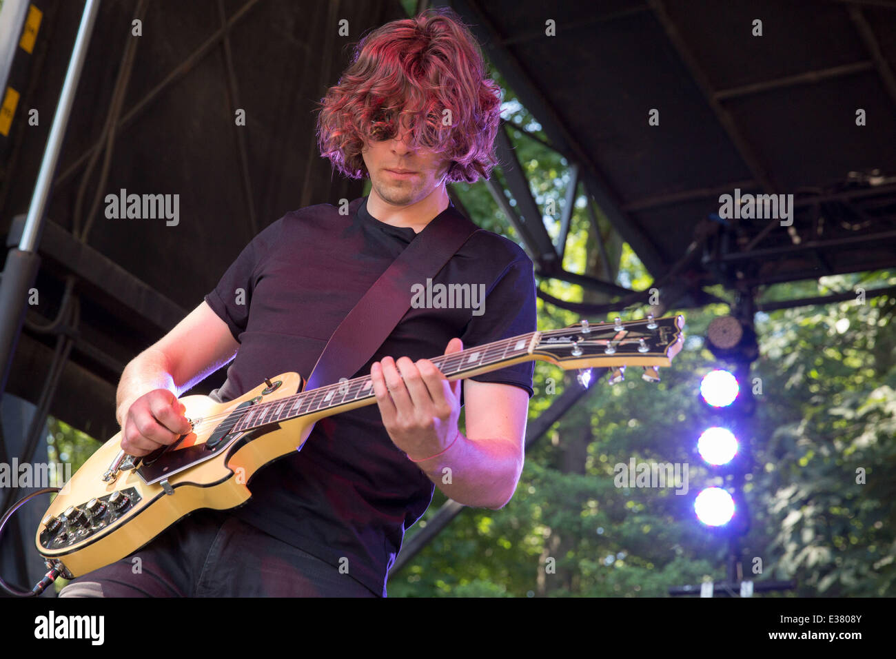 Dover, Delaware, USA. 22nd June, 2014. Guitarist GARRETT IENNER of the ...
