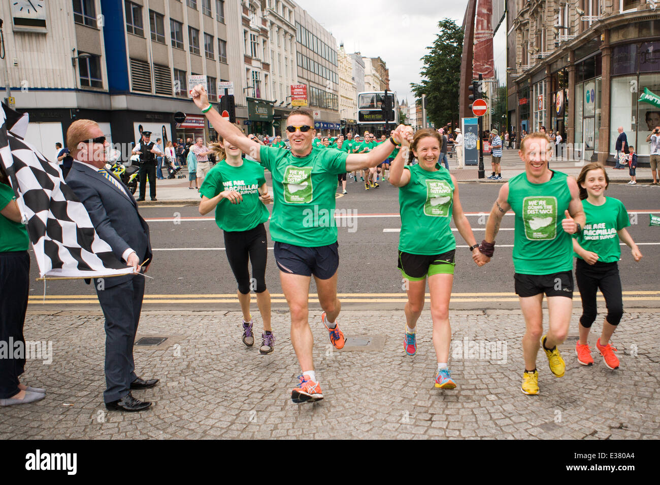 Belfast City Hall,UK. 22nd June 2014. Darren Hamilton, Tara Malone and ...