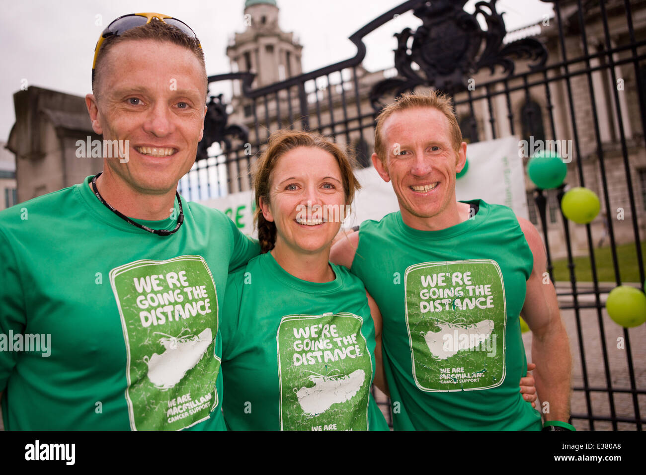 Belfast City Hall,UK. 22nd June 2014. Darren Hamilton, Tara Malone and ...