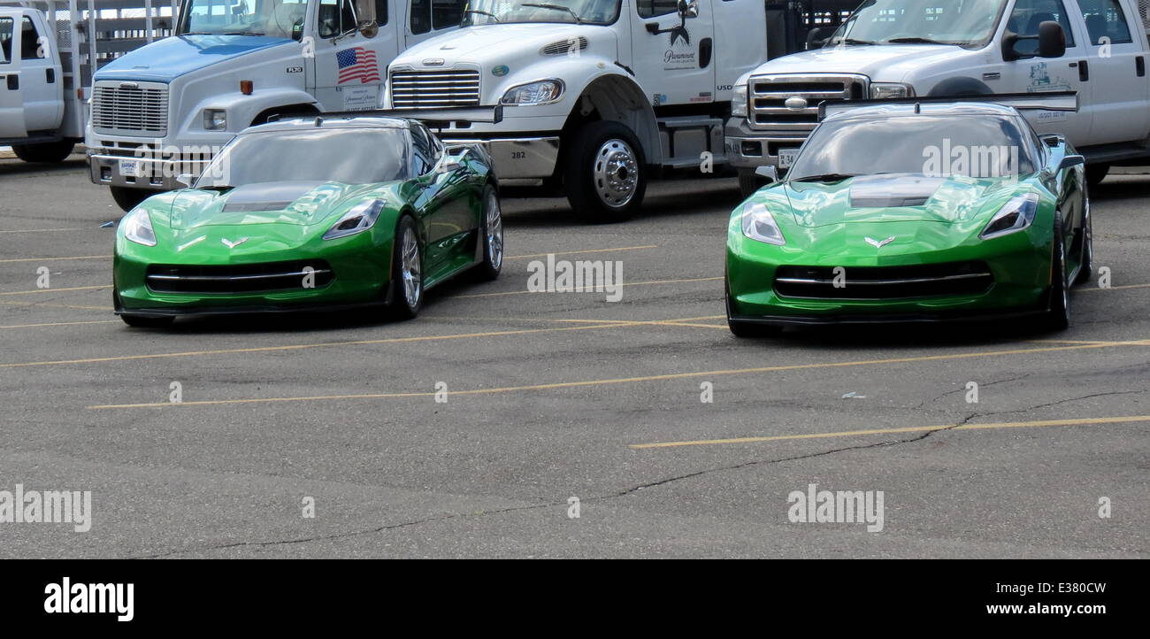 Pictures from the film set for Transformers 4 in Detroit Michigan. Mark ...