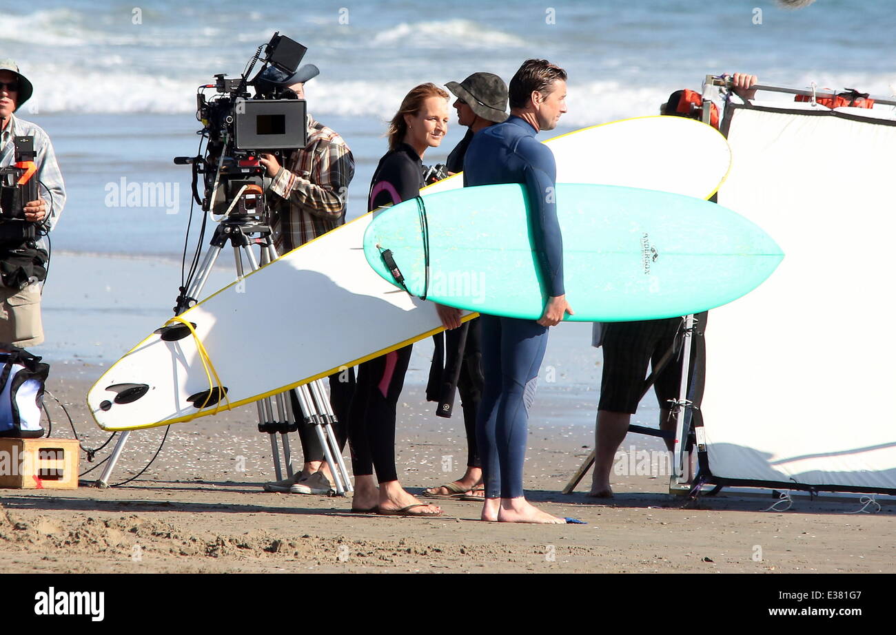 Helen Hunt filming and directing her new movie 'Ride' on Venice Beach ...