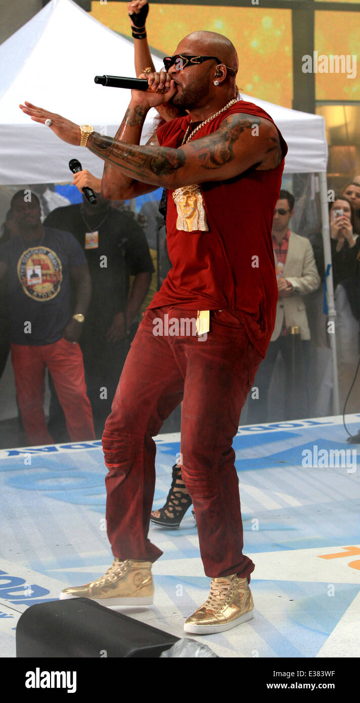 Flo Rida and Natalie La Rose perform on the 'Today' show as part of their NBC Toyota Concert ...