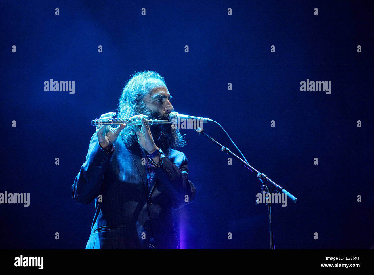 Nick Cave And The Bad Seeds performing at Helsinki's Flow festival ...