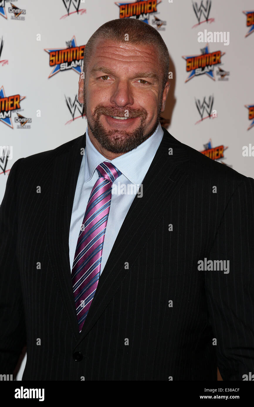 WWE SummerSlam 2013 press conference held at the Beverly Hills Hotel ...