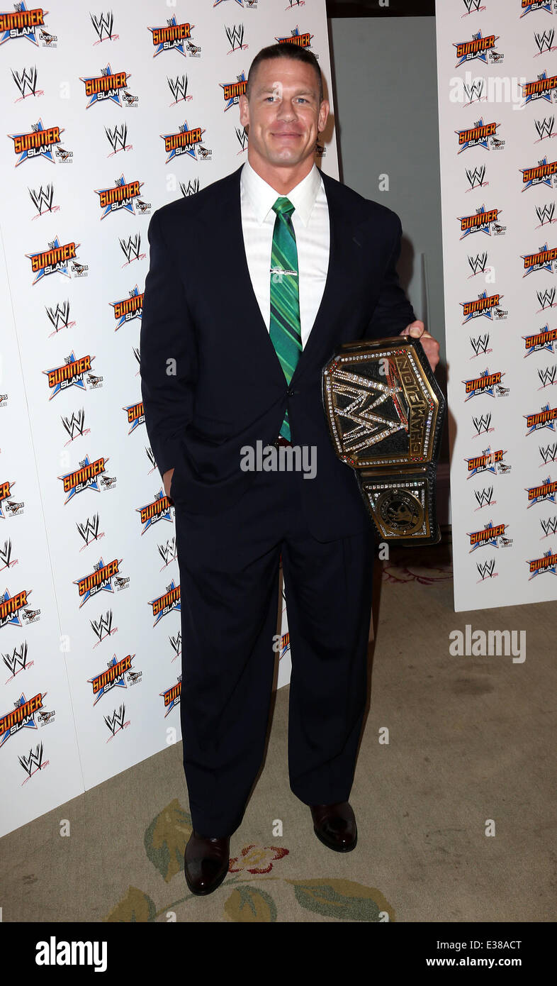 WWE SummerSlam 2013 press conference held at the Beverly Hills Hotel ...