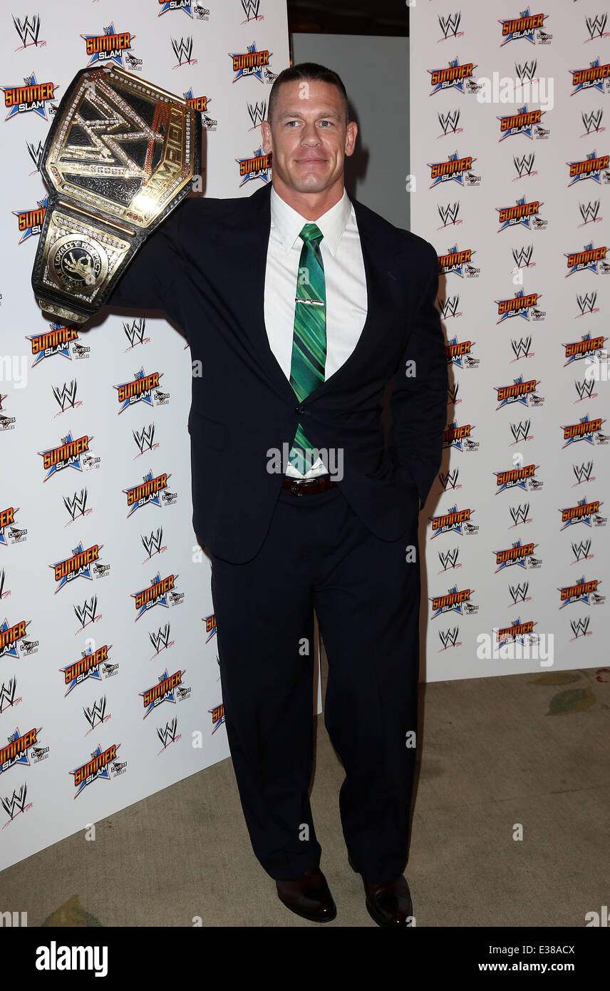 WWE SummerSlam 2013 press conference held at the Beverly Hills Hotel ...