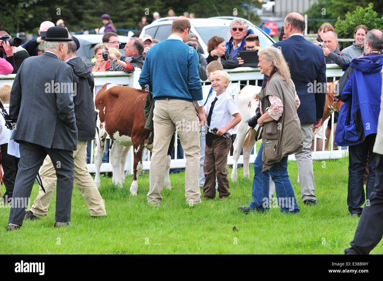 Prince William visiting the Anglesey show in Wales were he came to say ...
