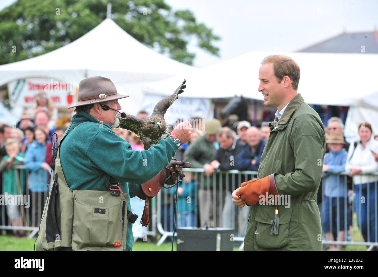 Prince William visiting the Anglesey show in Wales were he came to say ...