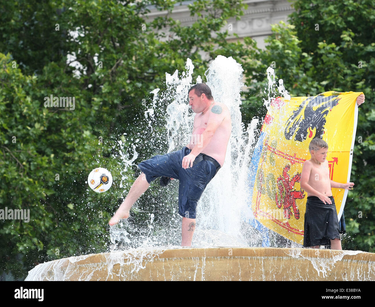 Scottish Supporters ahead of the England and Scotland Football game ...