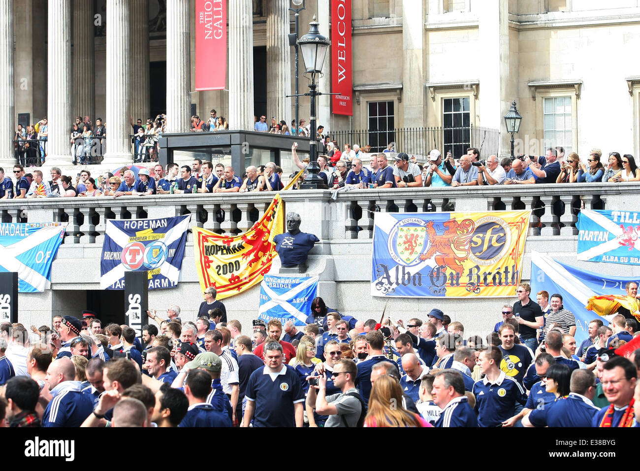 Scottish Supporters ahead of the England and Scotland Football game ...