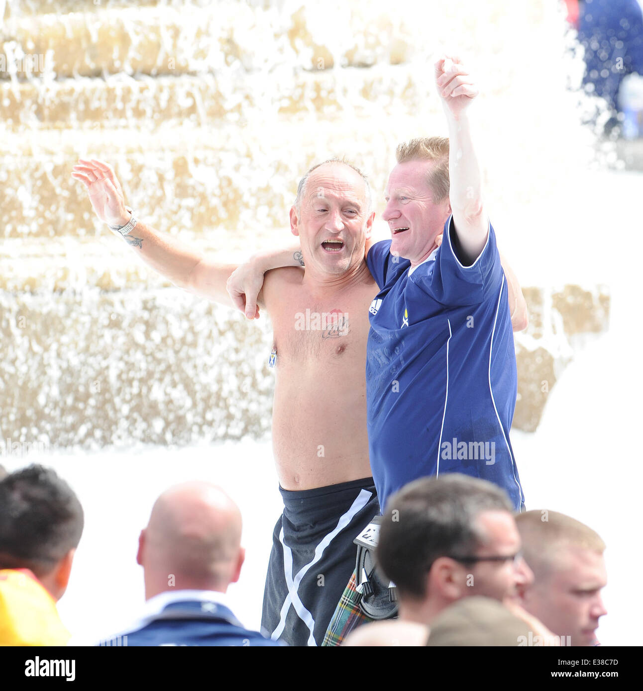 Scottish Supporters ahead of the England and Scotland Football game ...