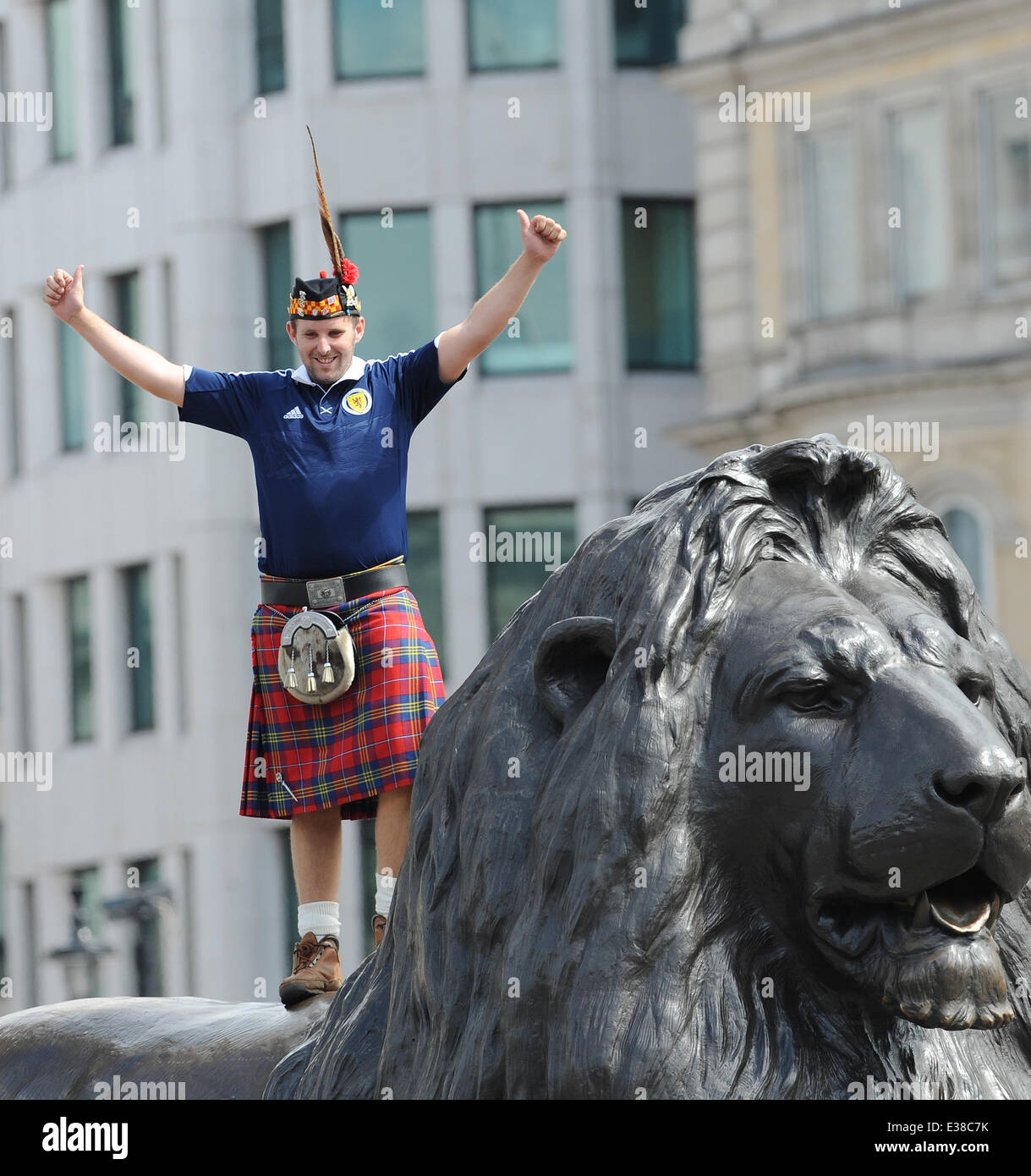 Scottish Supporters ahead of the England and Scotland Football game ...
