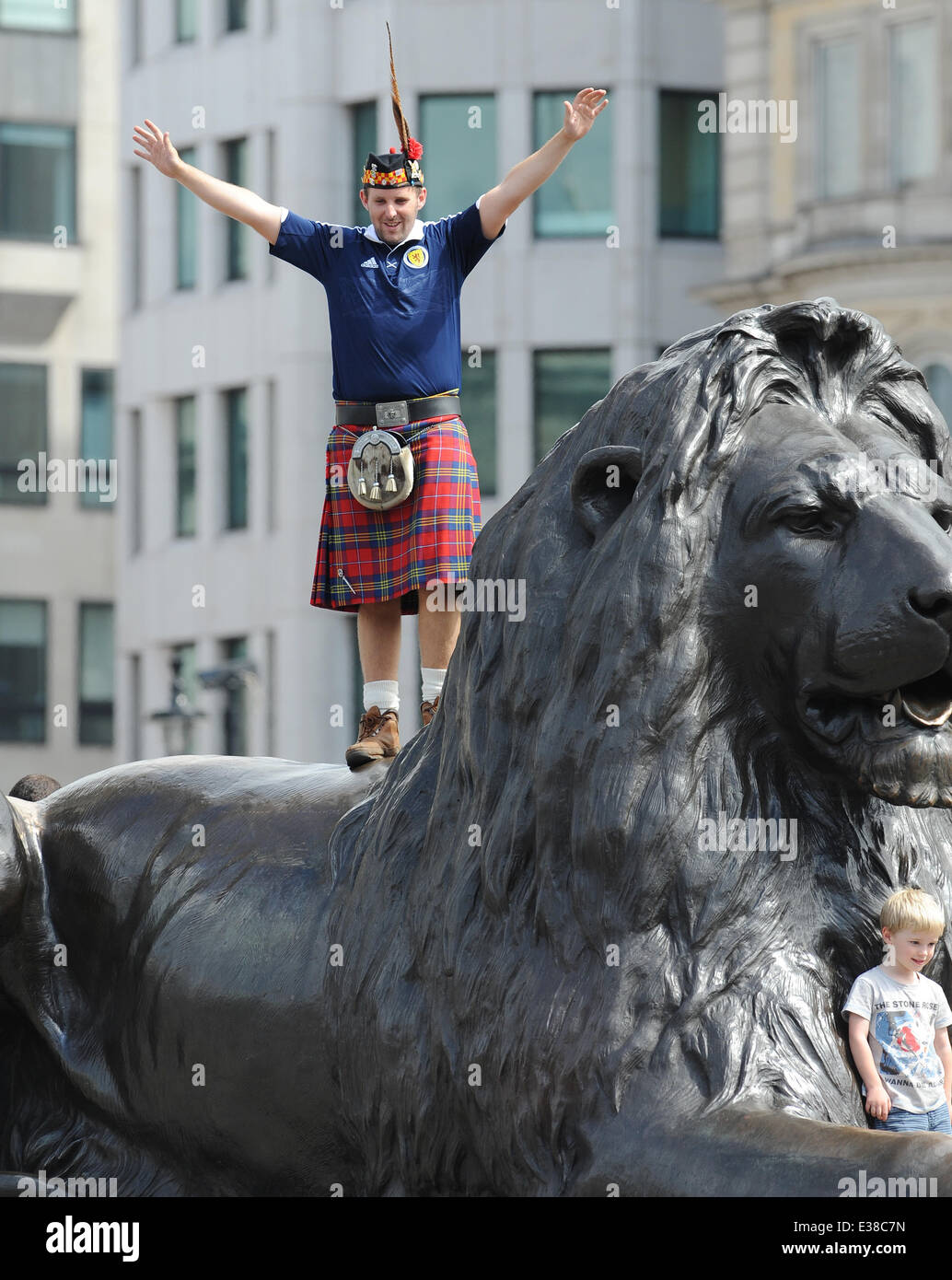 Scottish Supporters ahead of the England and Scotland Football game ...