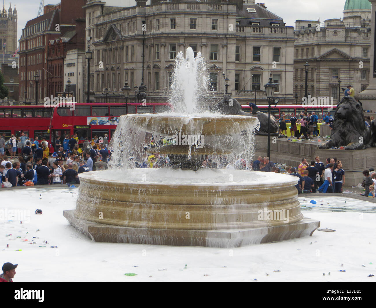 Scotland fans gather in Trafalgar Square ahead of their friendly match ...