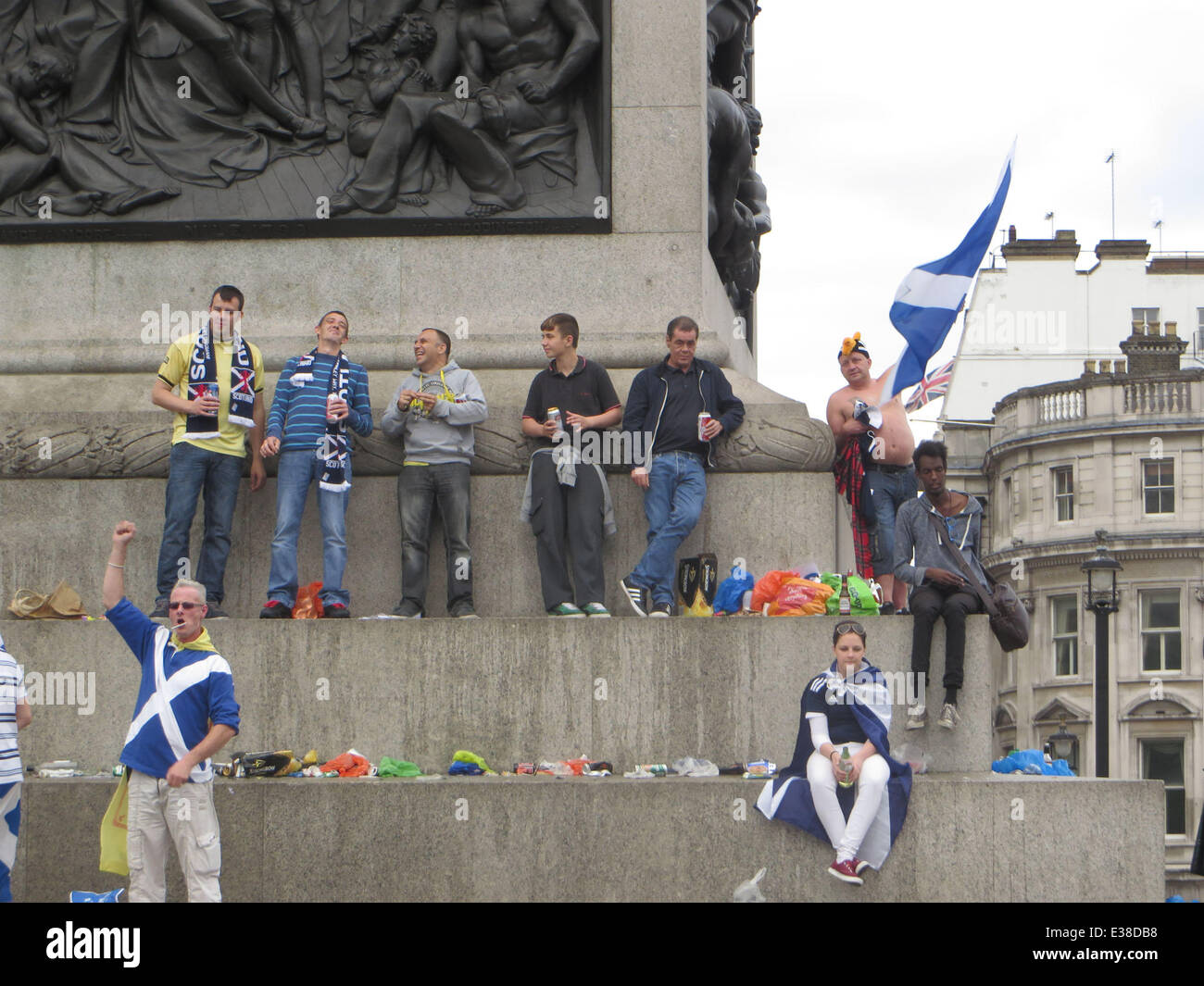 Scotland fans gather in Trafalgar Square ahead of their friendly match ...