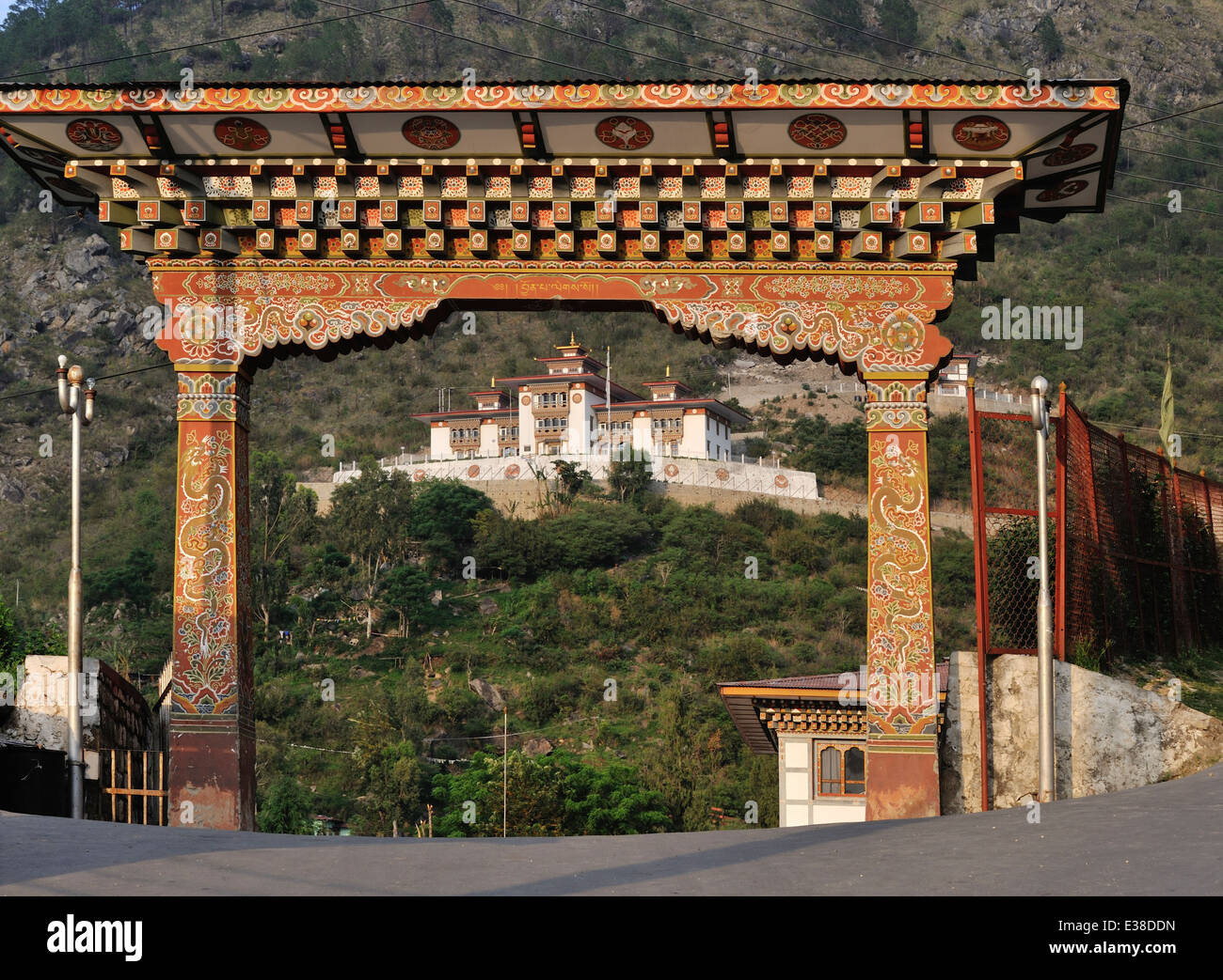 Ornate gate, Trashigang, Eastern Bhutan Stock Photo - Alamy
