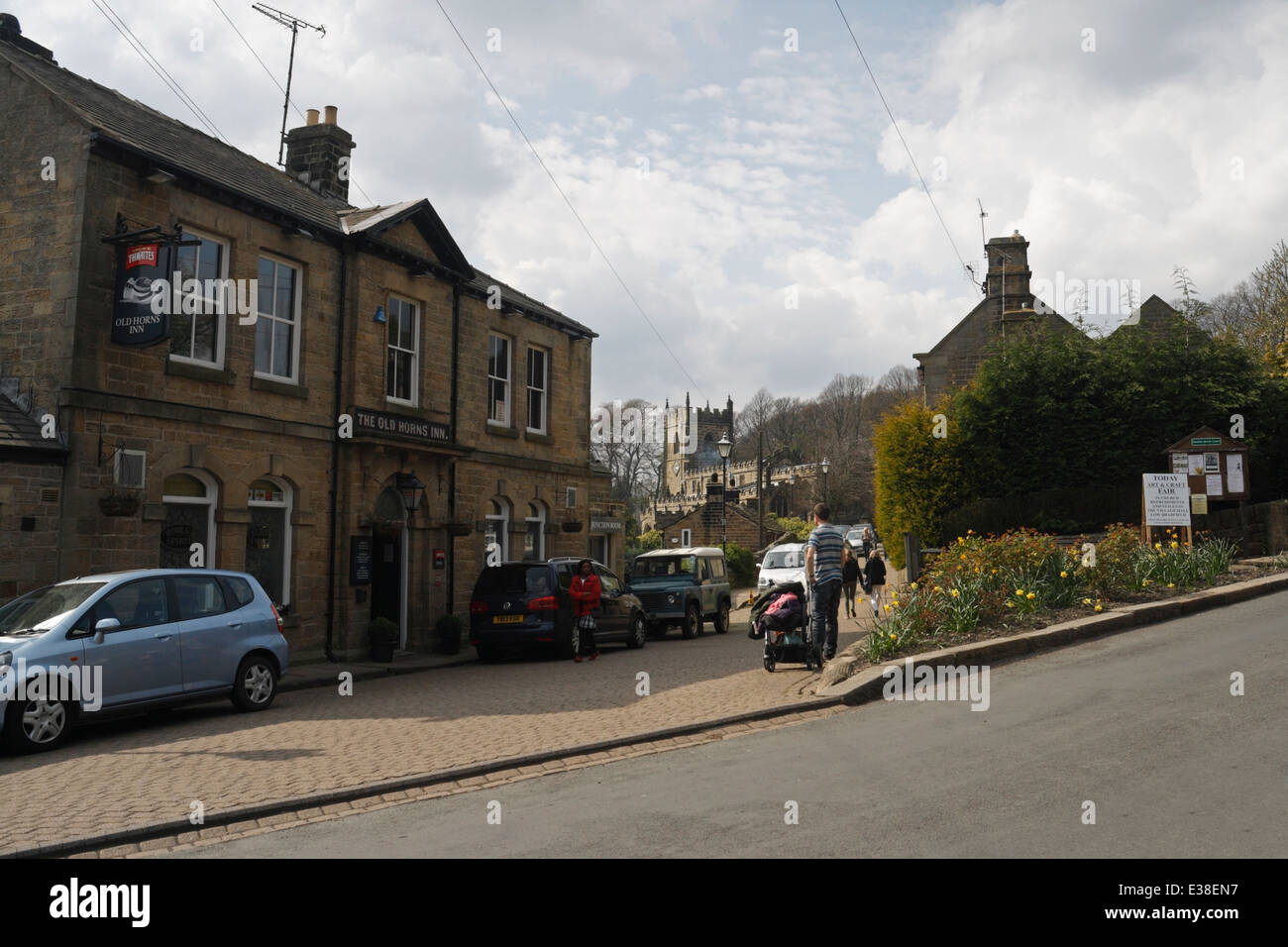 The village of High Bradfield in Sheffield, Old Horns Inn public house ...