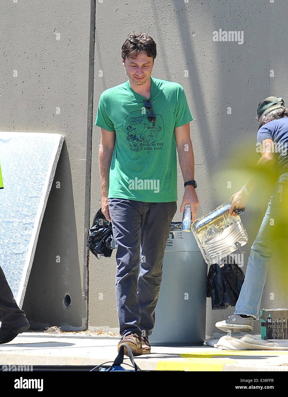 Zach Braff On The Set Of Wish I Was Here Filming In Los Angeles