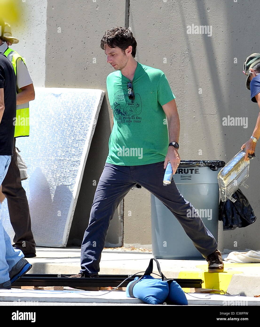Zach Braff On The Set Of Wish I Was Here Filming In Los Angeles