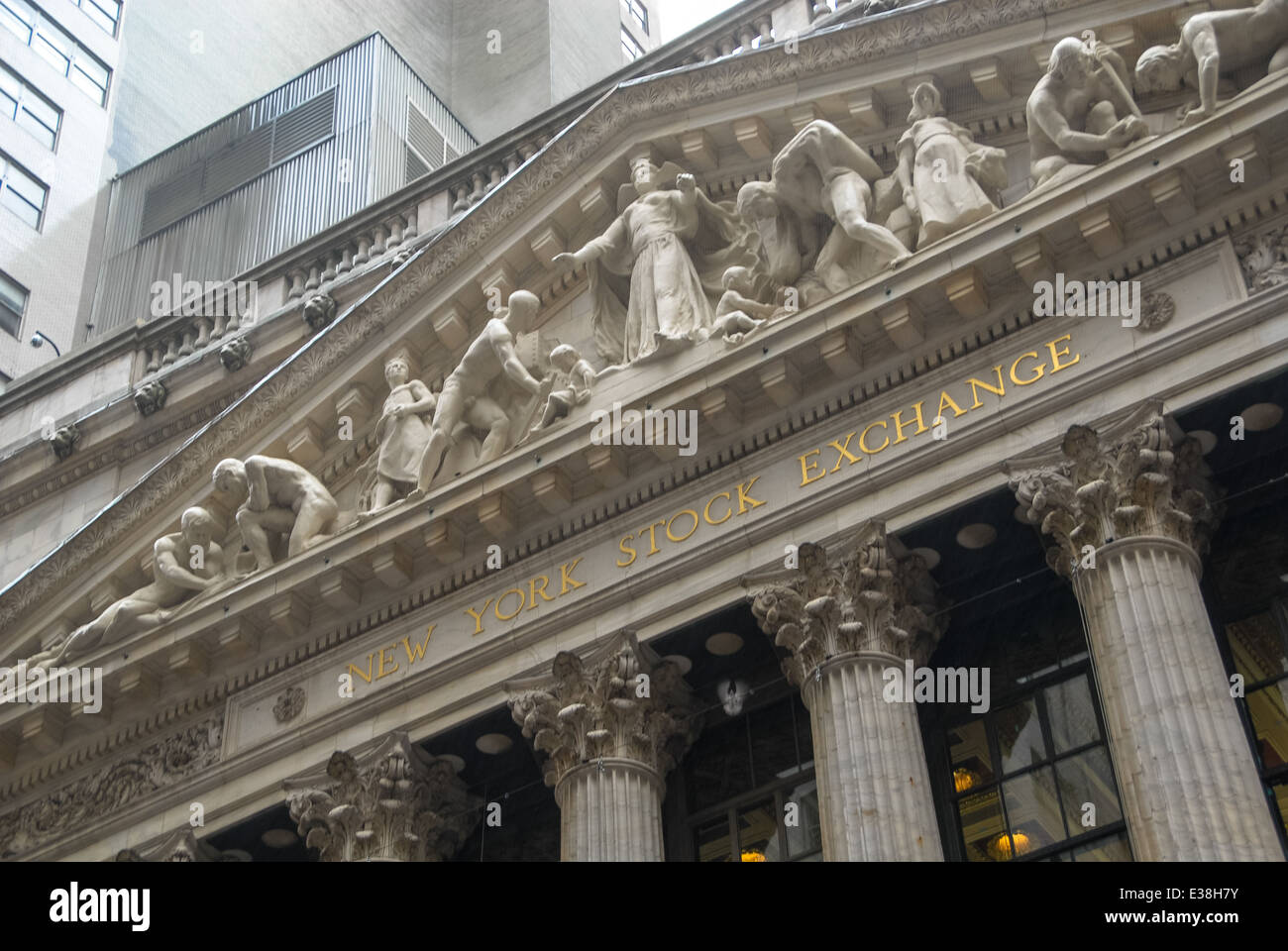 the stock exchange building in new york, usa Stock Photo - Alamy