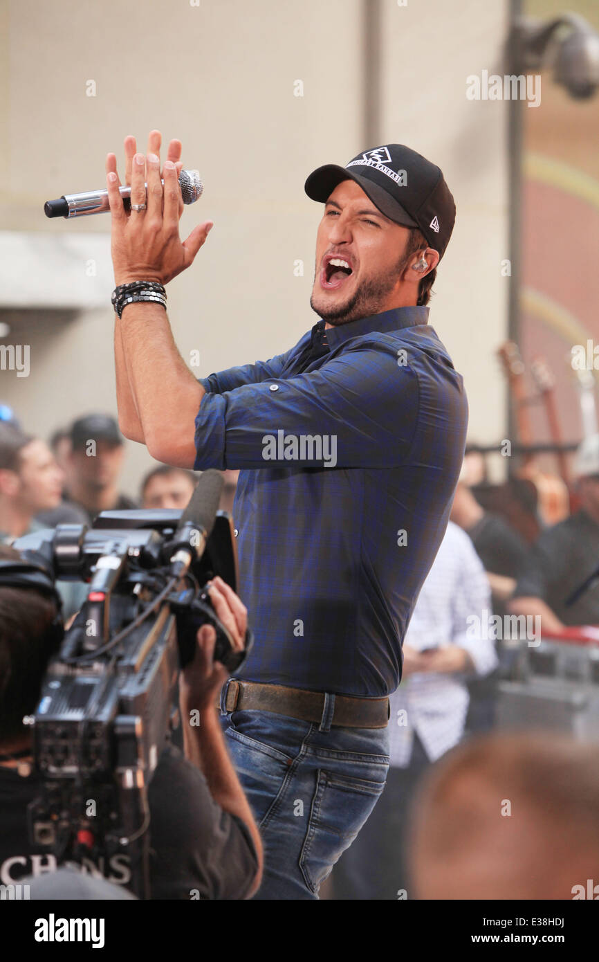 Luke Bryan performs on the Toady Show as part of the Toyota Concert ...