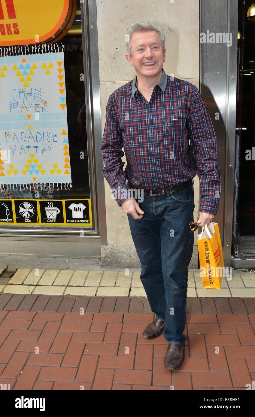 X Factor judge Louis Walsh in good spirits as he leaves Tower Records ...