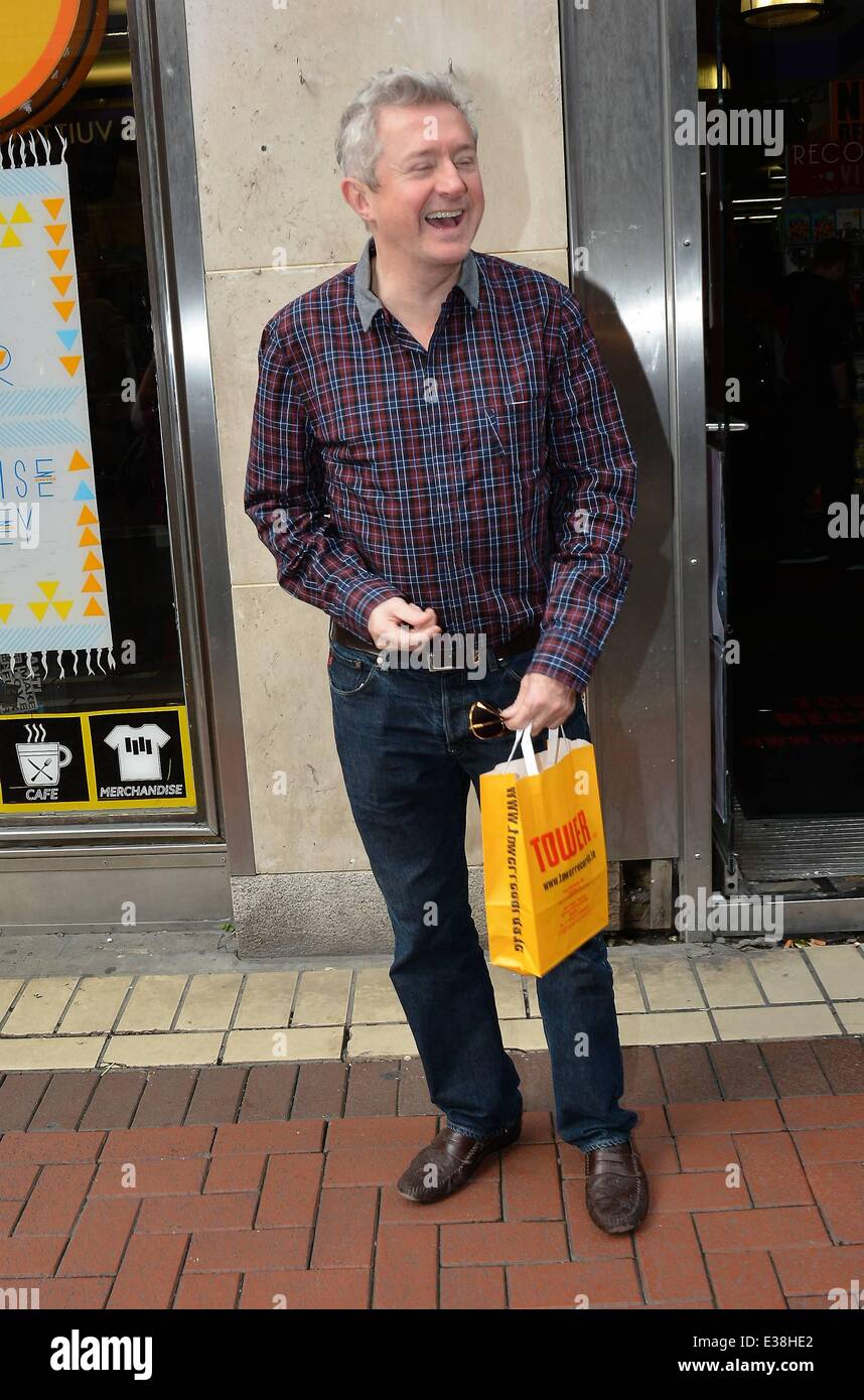X Factor judge Louis Walsh in good spirits as he leaves Tower Records ...