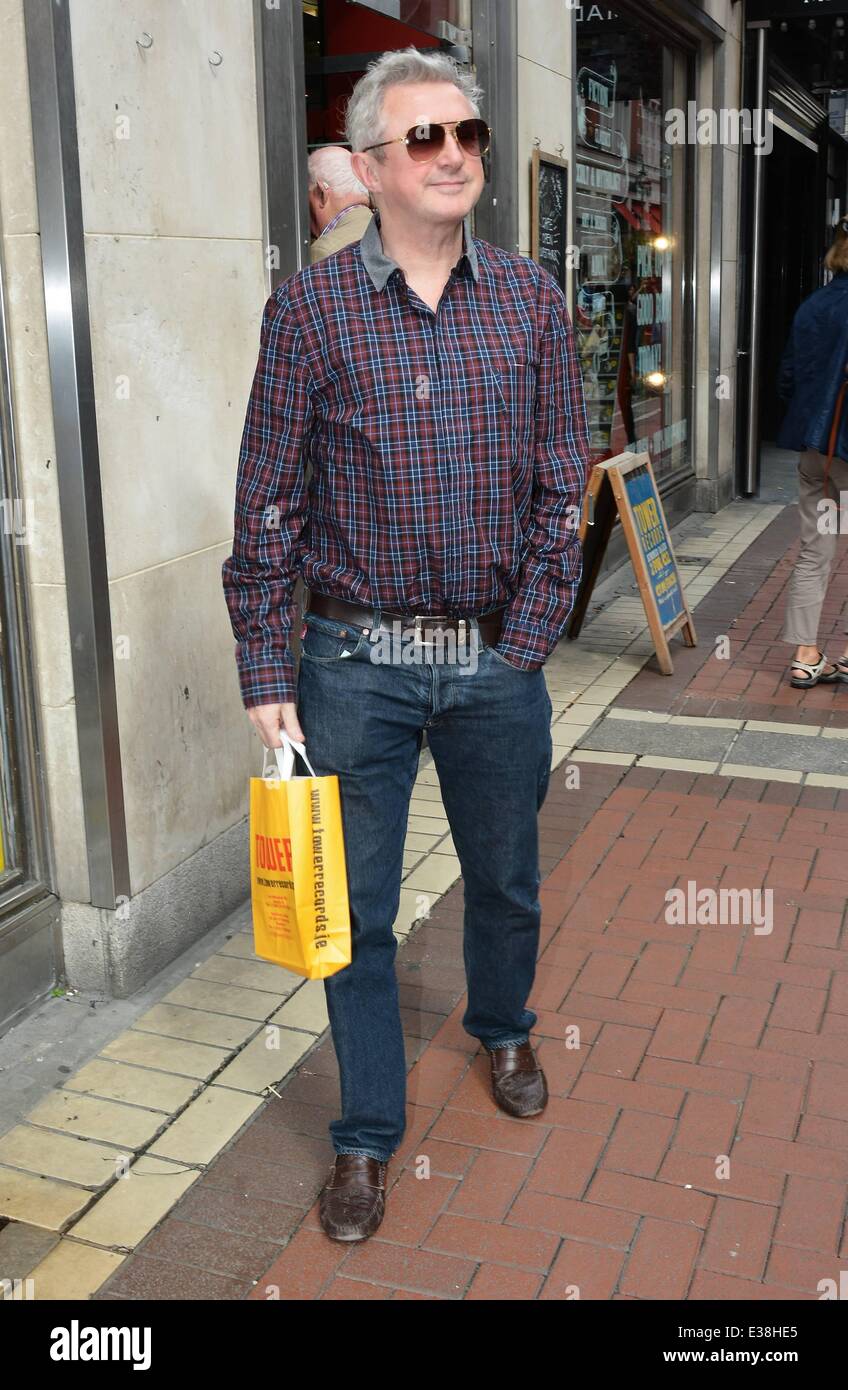 X Factor judge Louis Walsh in good spirits as he leaves Tower Records ...