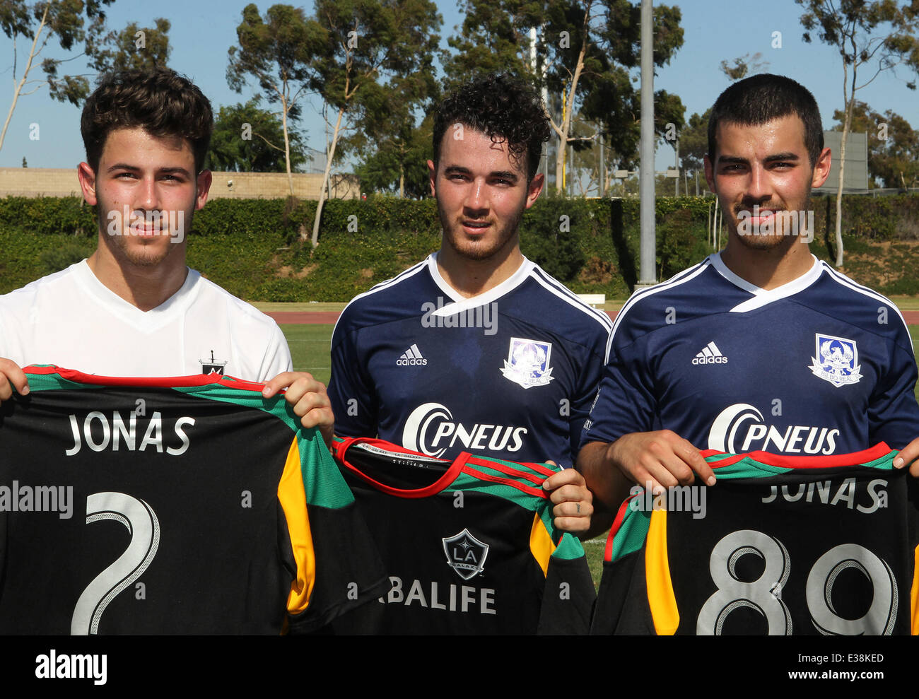 Jonas Brothers host charity soccer match before LA Galaxy Featuring ...
